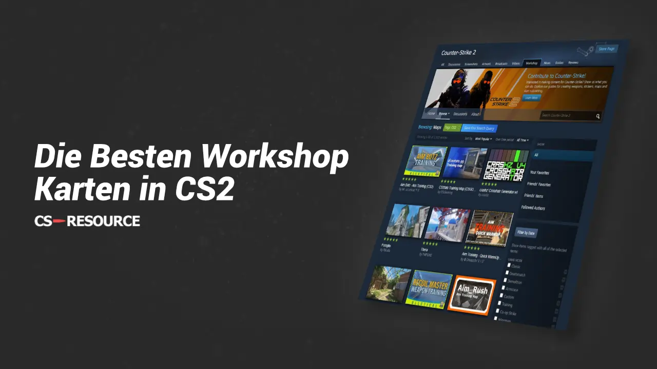 Die besten CS2 Workshop Karten - Training, 1v1 und mehr - CS-Resource